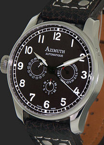 Calendrier Lefty Brown Dial lefty - Azimuth Calendrier wrist watch