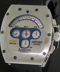 Chrono Gauge Mecha-1 Bmf White cgm-1-w - Azimuth Mecha wrist watch