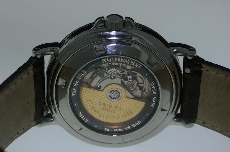 Oris Day-Date 18kt Gold Bezel 7434-63 - Pre-Owned Mens Watches