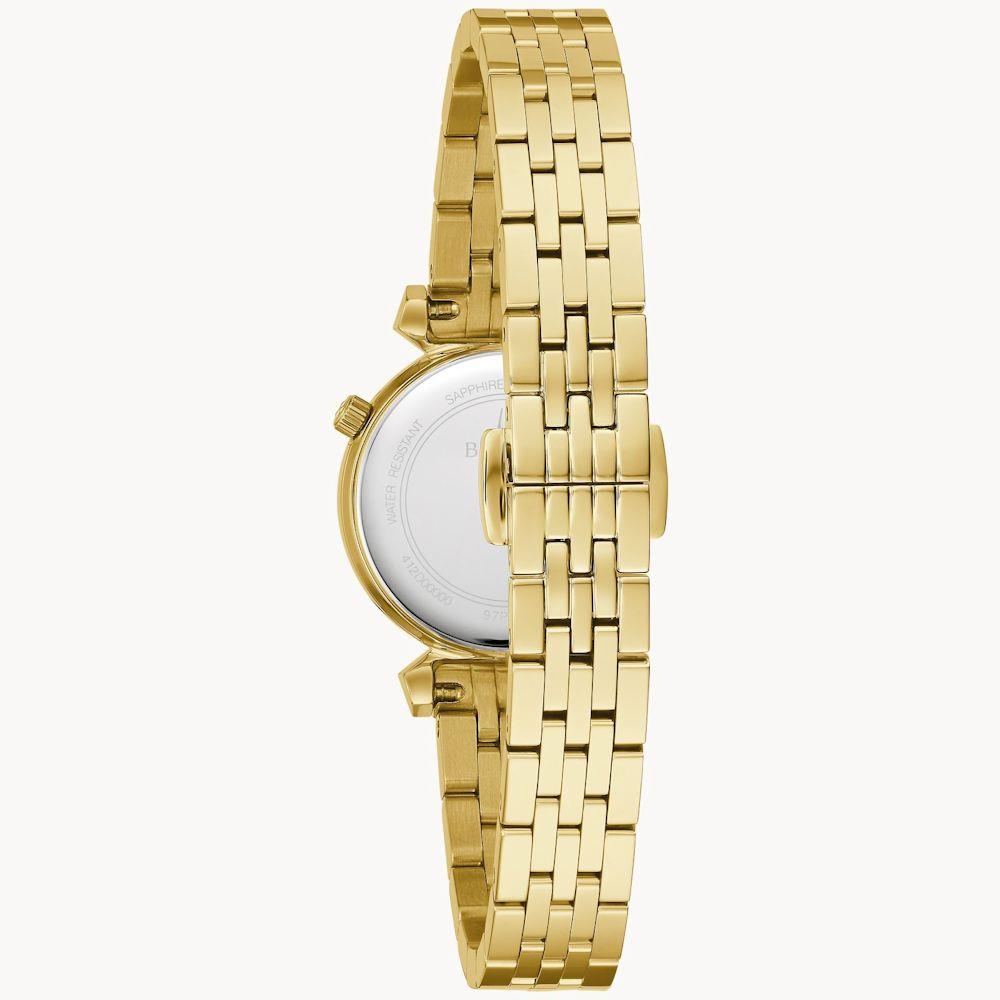 Regatta Gold Tone Black Mop 97p173 - Bulova Classic wrist watch