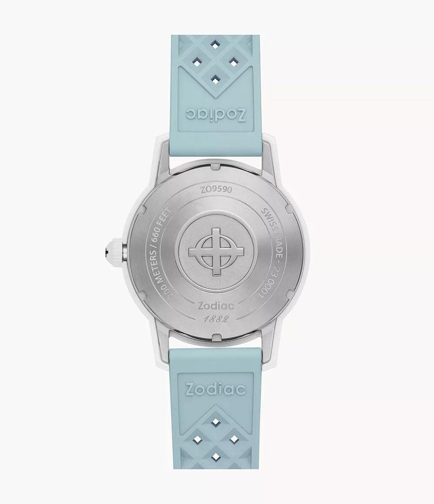 White Ceramic Blue Dial/Band zo9590 - Zodiac Super Sea Wolf wrist watch