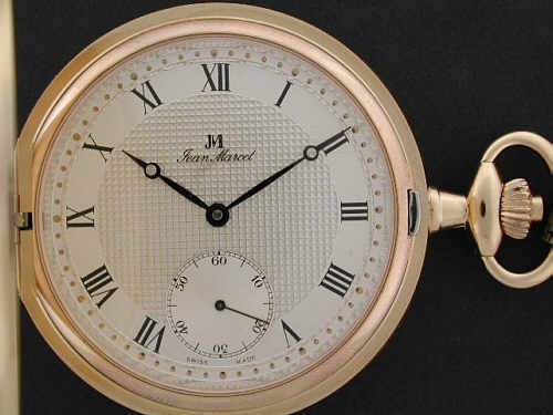 Two-Tone Engraved 632-960-56 - Jean Marcel Yellow pocket watch