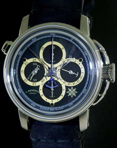 Black Mother-Of-Pearl Gmt k4-001 - L. Kendall The K4 wrist watch