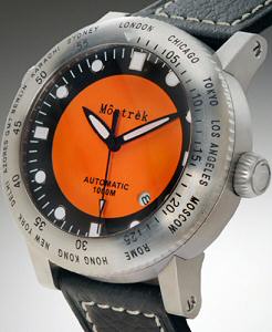 World Time Orange On Leather m31-3131-l311 - Montrek World Time Series ...